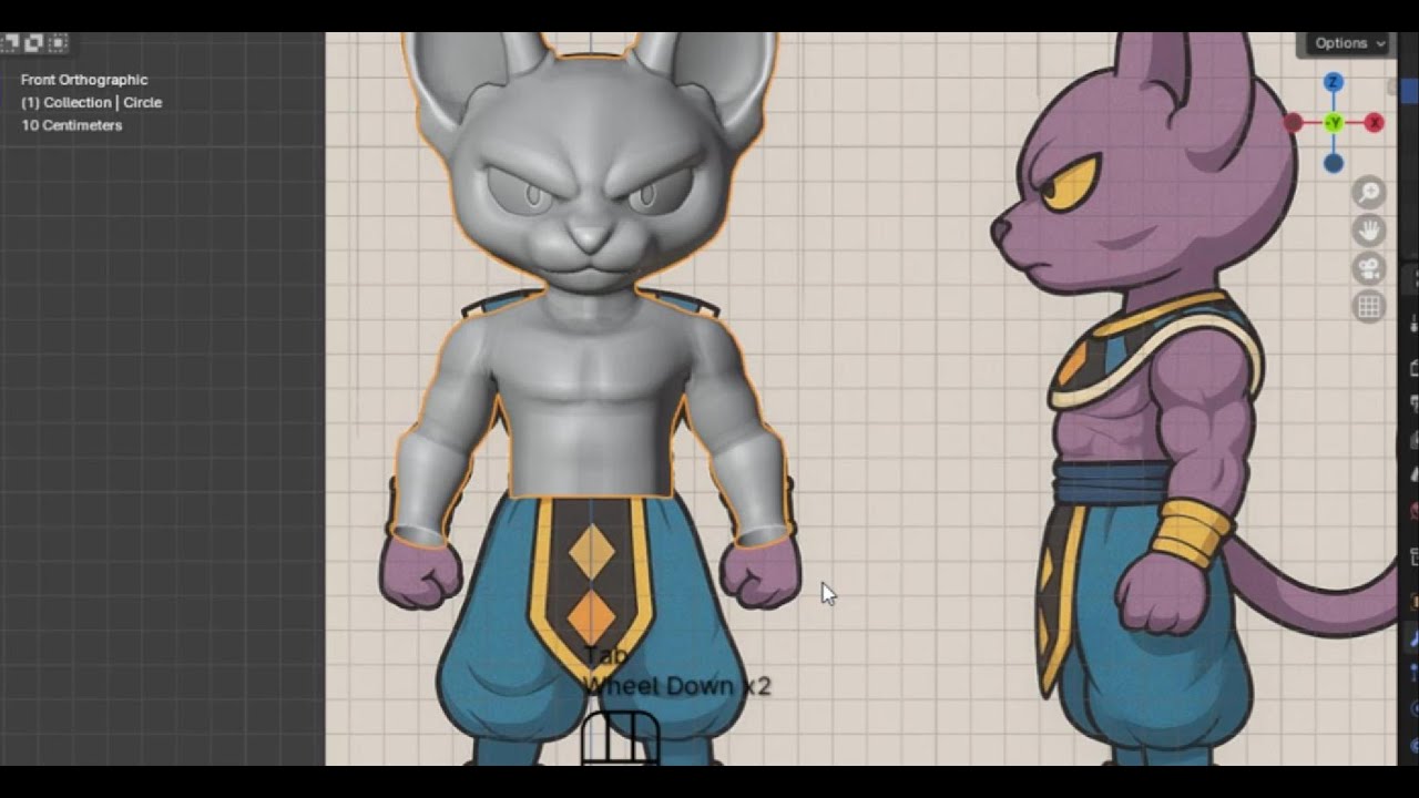 Beerus Full Body – 3D Poly Modeling Timelapse | Blender - YouTube