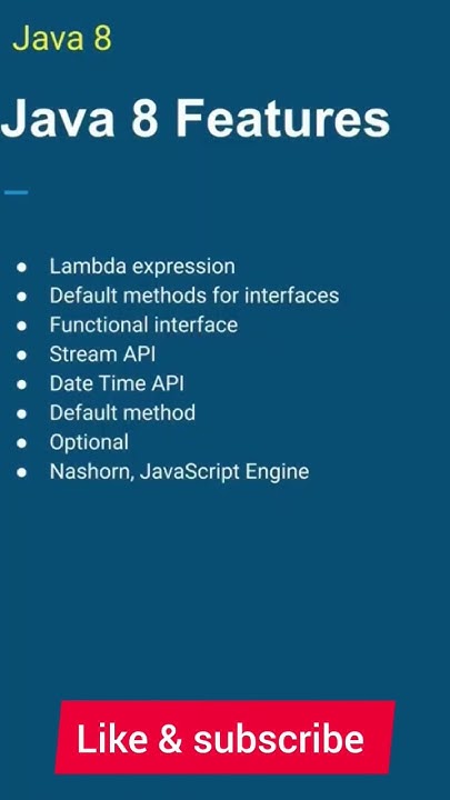 Java 8 Features Java Shorts Javaprogramming Viral Corejava Java8 Java8stream Youtube