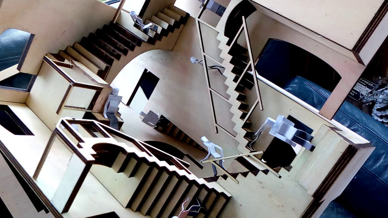 Laser-cut Escher Relativity - YouTube