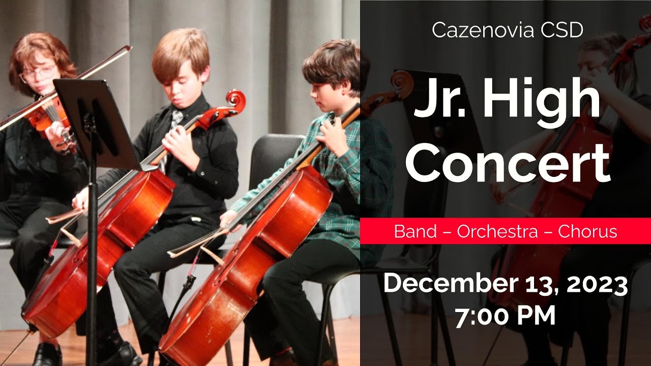 Jr. High Concert - December 13, 2023 - YouTube