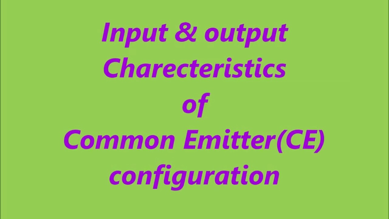 Experiment 12-Input and Output Characteristics of a transistor in CE ...