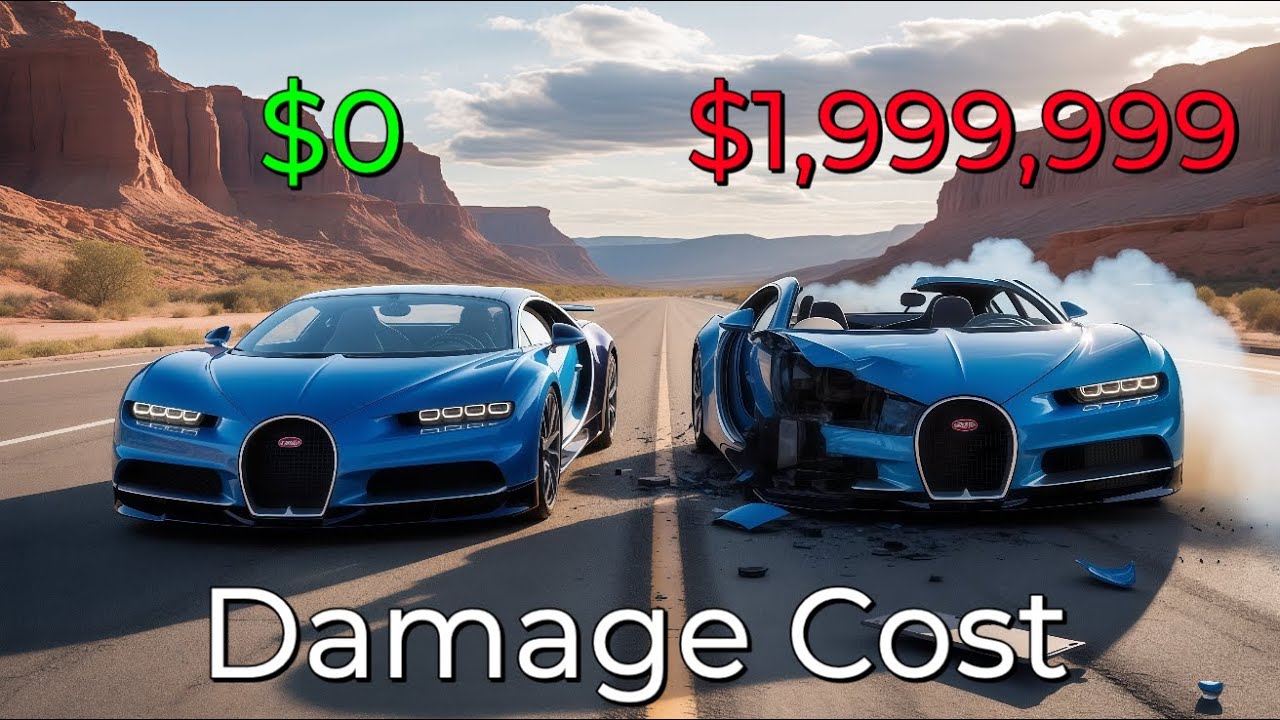 Realistic Crashes BeamNG Drive Damage Cost Bugatti Chiron | Epic Wallet ...