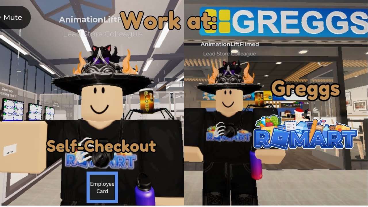 [Day 36] Work at Greggs and Self Checkout on RoMart (Roblox) - YouTube