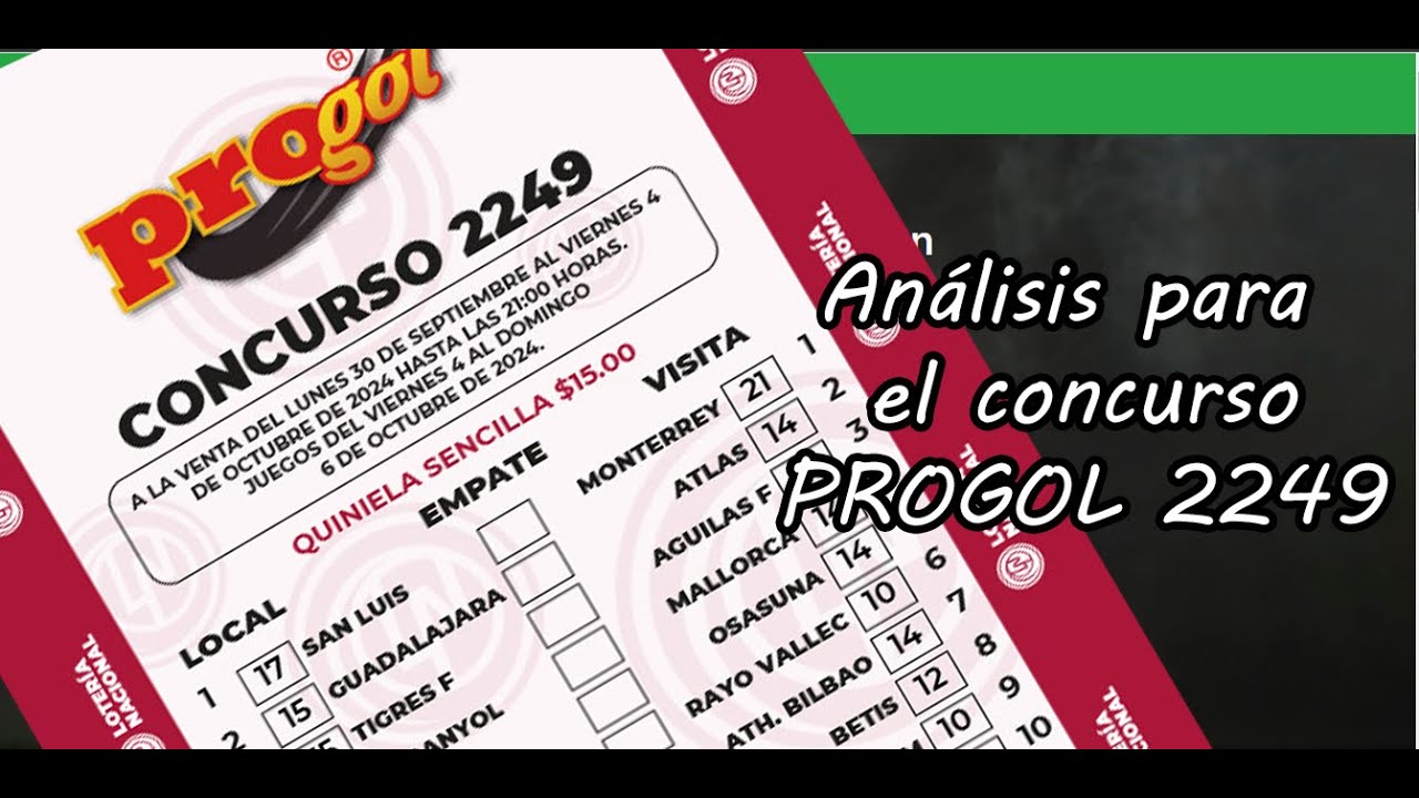 Progol 2249 - Análisis completo - YouTube