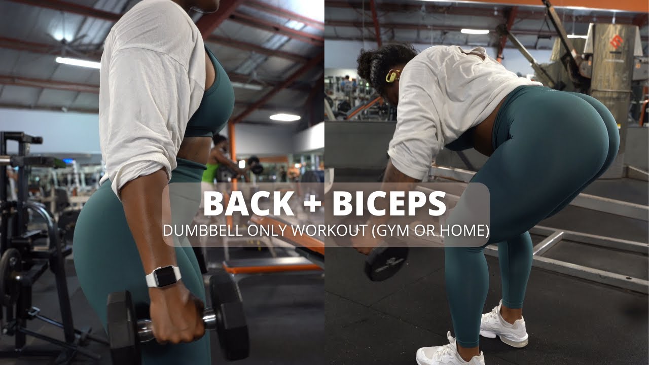 DUMBBELL ONLY BACK AND BICEPS WORKOUT | HOME OR GYM WORKOUT - YouTube