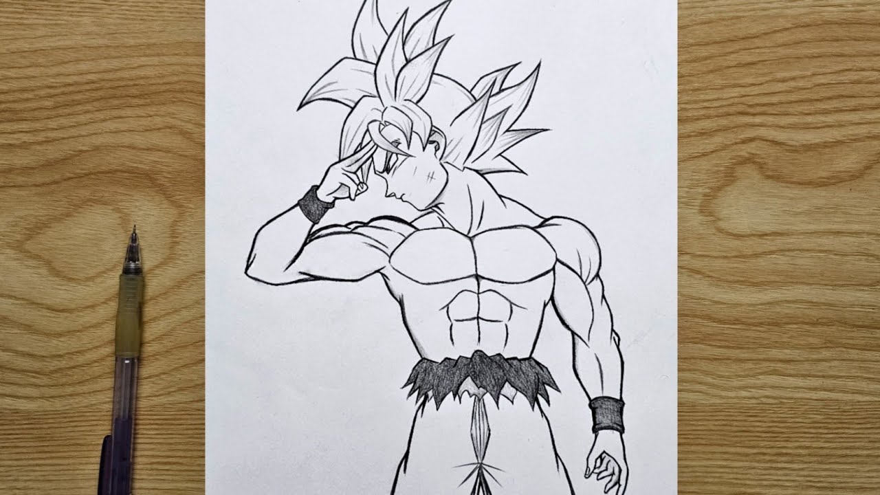 How to draw Goku || Goku full body step by step || Easy Anime Goku ...