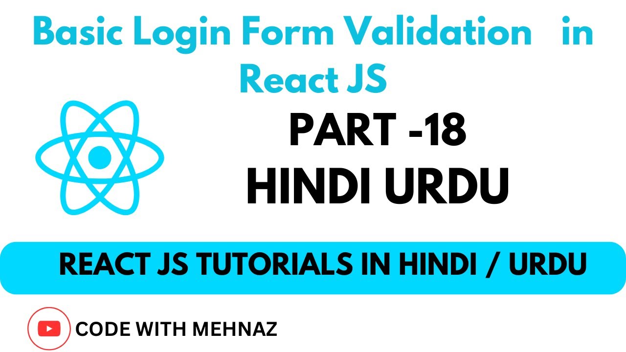 Form Validation Using React React Forms Handling And Validation Tutorial React Login Form In