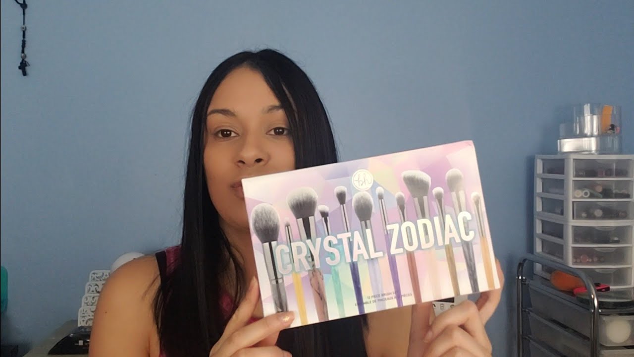 bh cosmetics Crystal zodiac 12 pc brush set | Lets try them out! (easy ...