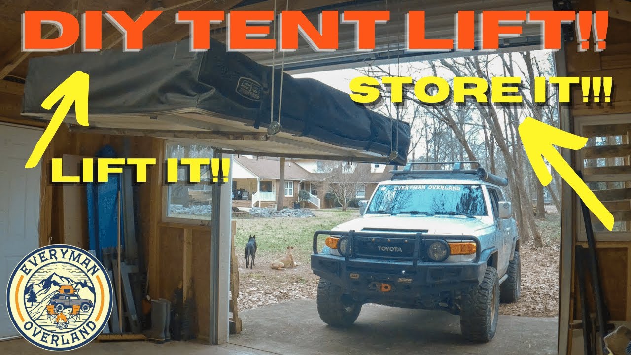 DIY Tent lift and custom Roof Top Tent mounting brackets!!! - YouTube