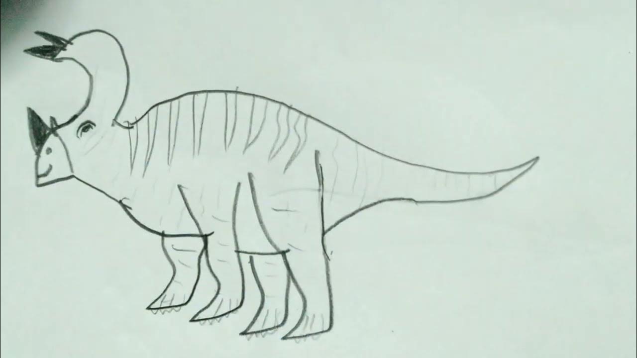 How to Draw Dinosaur New Sinoceratops from Jurassic world for kids|Very ...