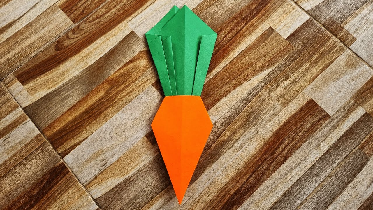 How to Make Origami Carrot Easy Step by Step - YouTube