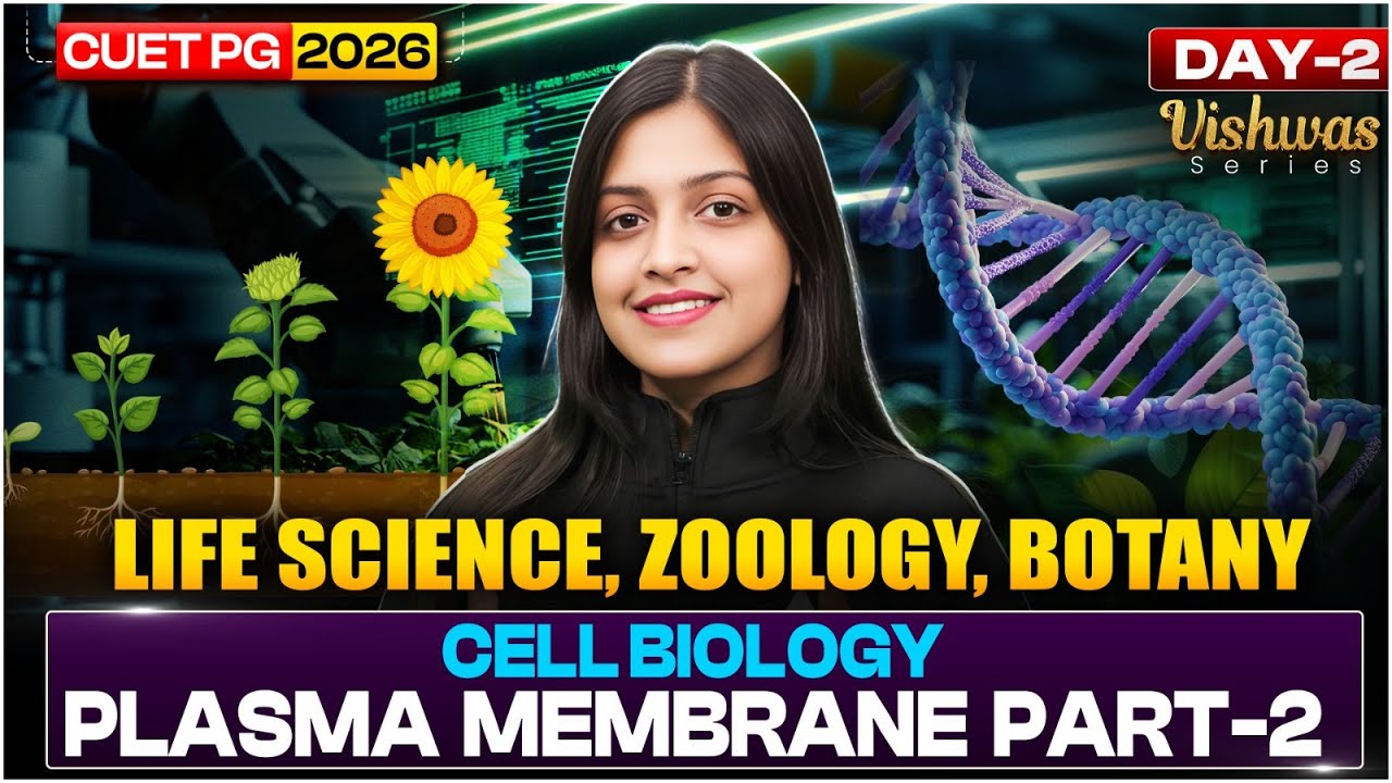 CUET PG 2026 Life Science | Cell Biology – Plasma Membrane (Part 2) for ...