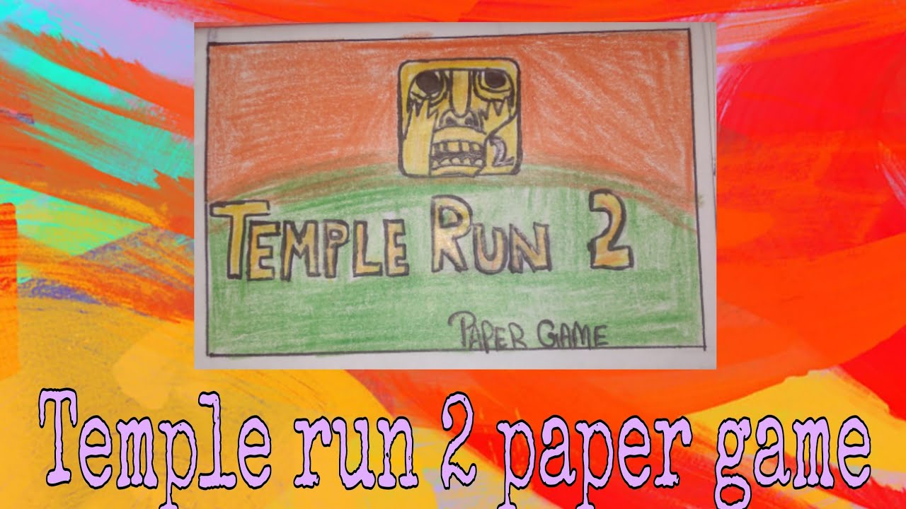 🔴New paper game || Temple run 2 paper game || play at home || play ...