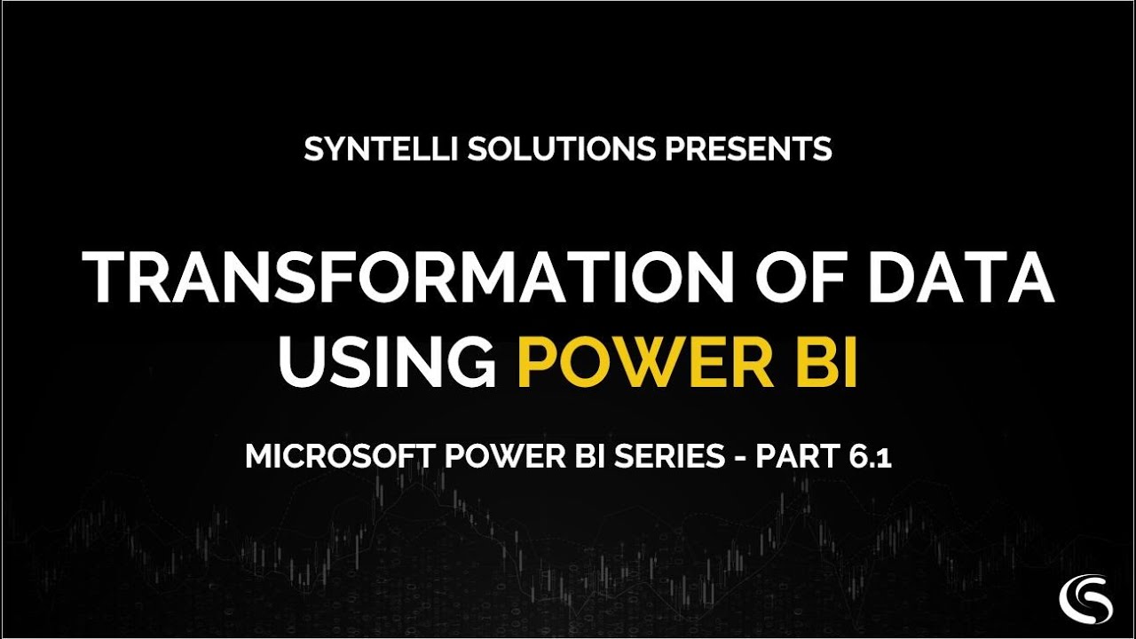 Transformation Of Data Using Power Bi Tutorial Series Part 61 Youtube