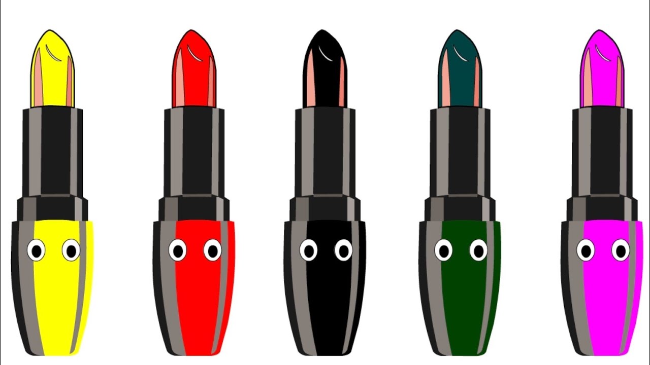 Learn Colour With Surprise Lipstick Cartoon Video For Kids | Learn ...