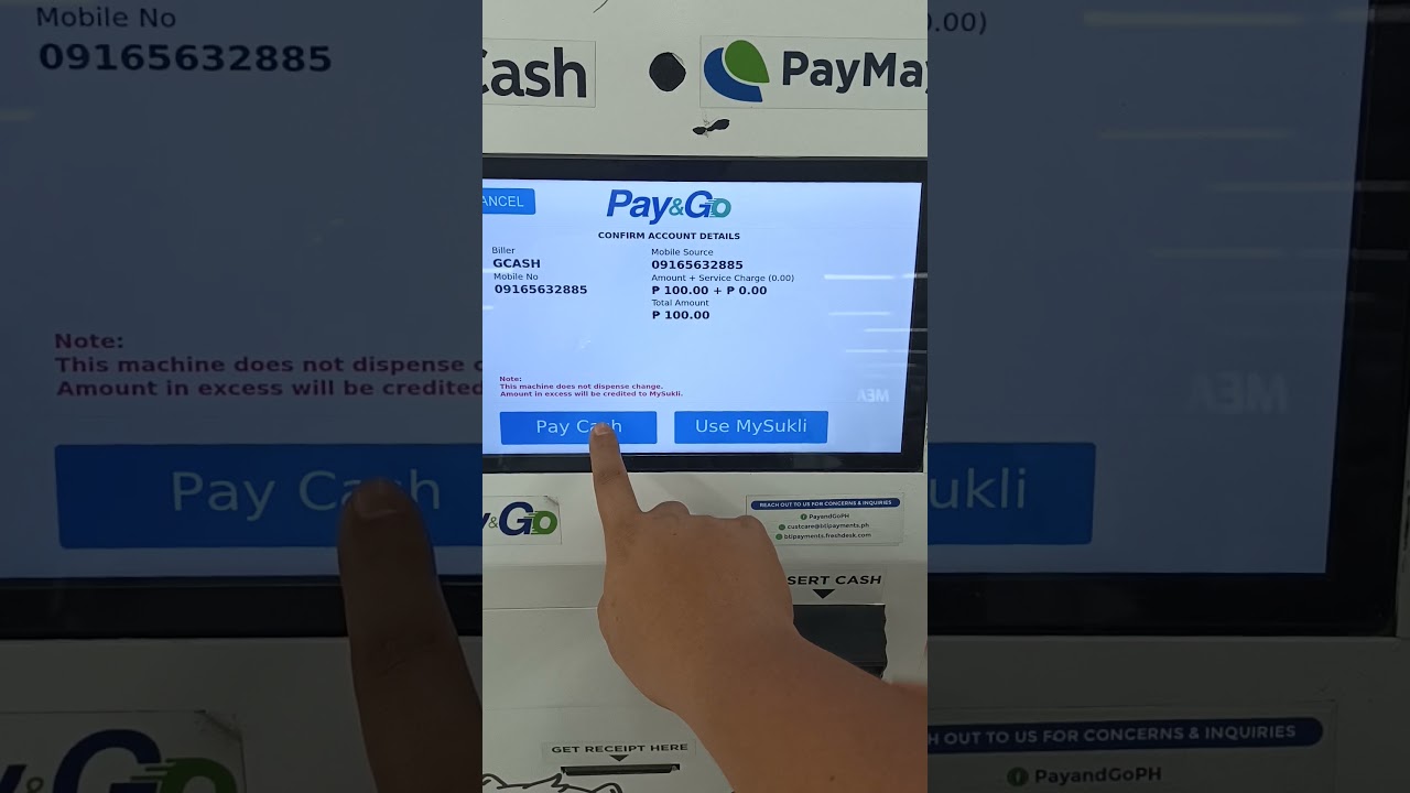 Gcash Cash in using Pay & Go - Robinson Supermarket - YouTube