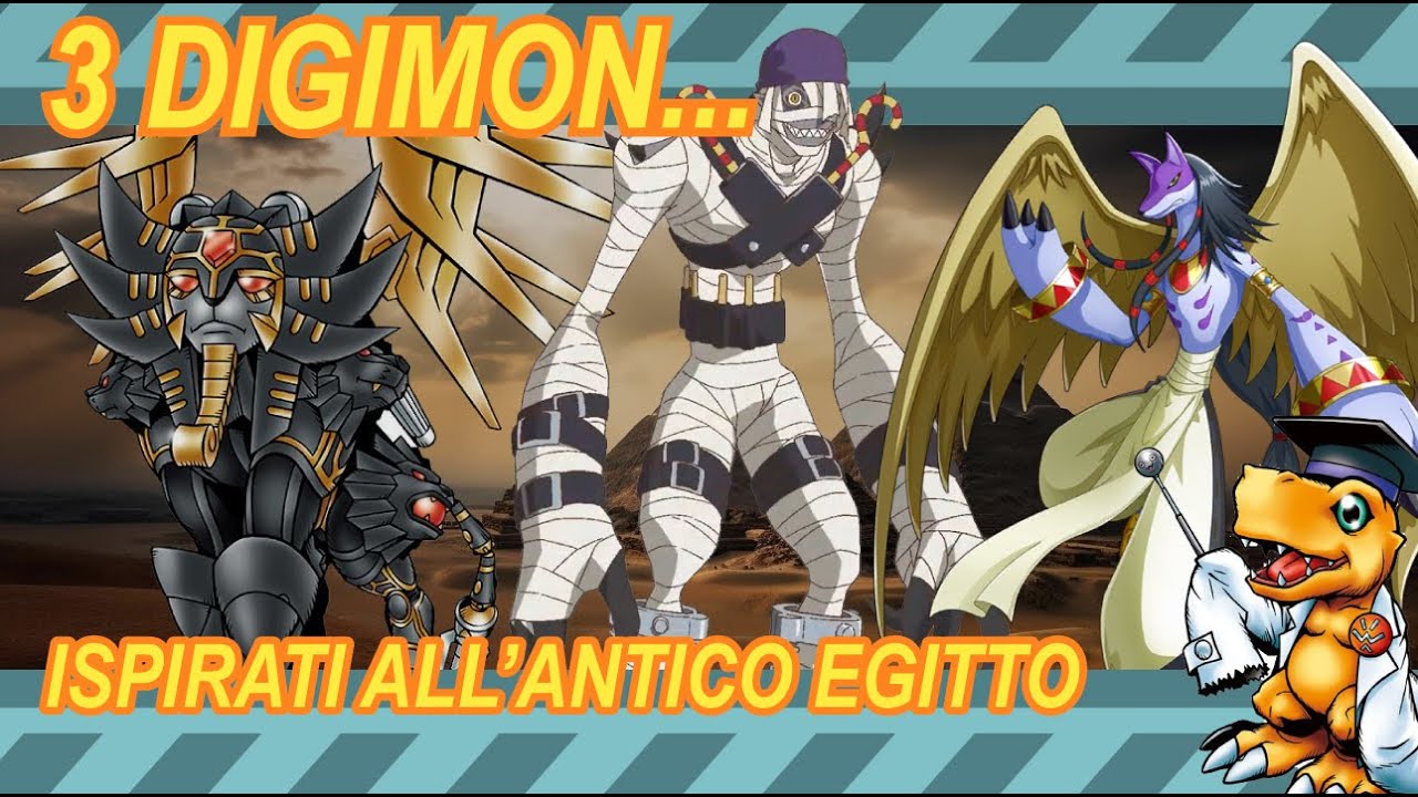 3 DIGIMON... ISPIRATI all'ANTICO EGITTO - YouTube