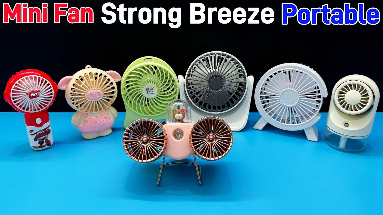 Mini Fan - Powerful Wind, Portable Spray, Fresh Air And Rechargeable ...