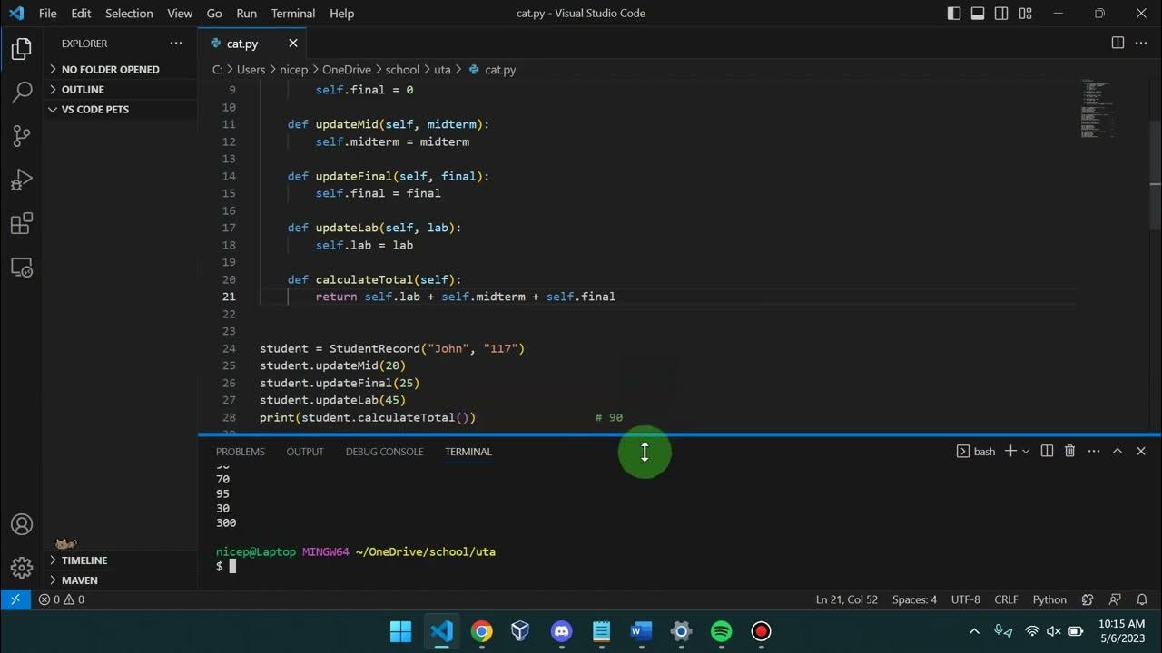 CS112 Lab 12 (OOPs) - YouTube