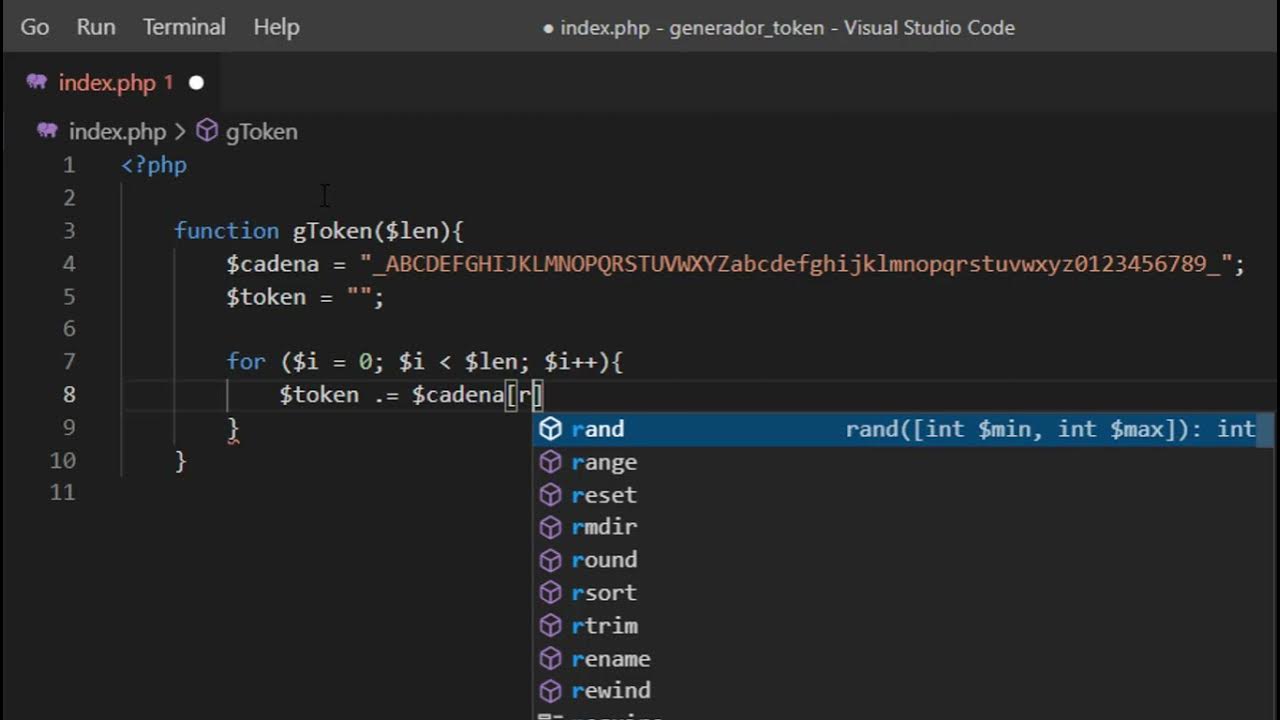 Tutorial | Aprende a crear un algoritmo para generar token o password | Programación | PHP - YouTube