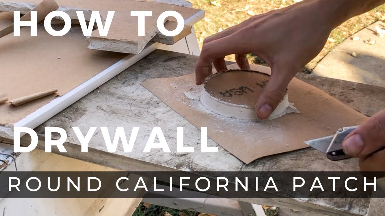 How to Make a Round California "Butterfly" Drywall Patch - YouTube