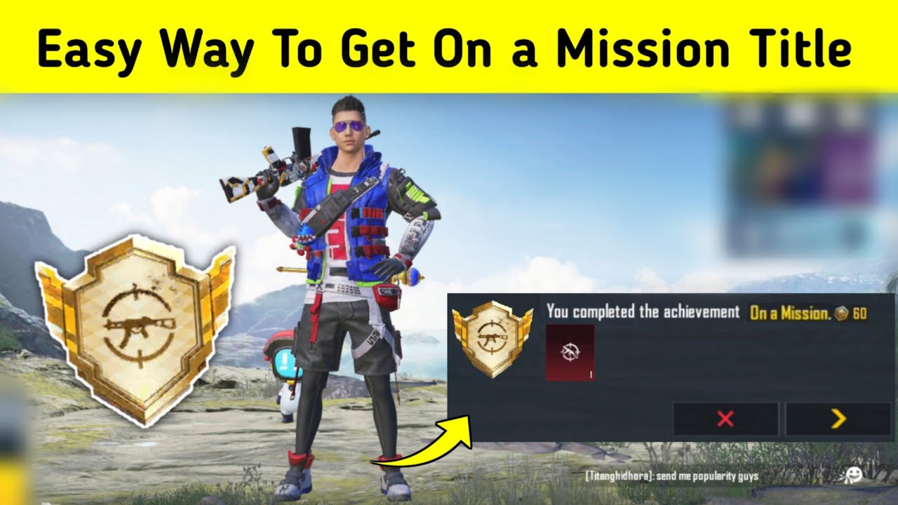 Easy Way To Get On a Mission Title In Bgmi | Pubg Mobile | How To Get ...