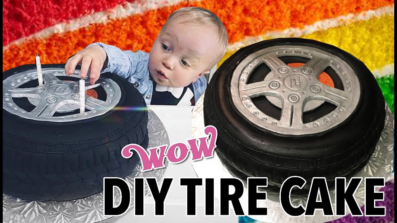DIY CAR TIRE WHEEL CAKE & CAKE MIX HACK - PINTREST - YouTube