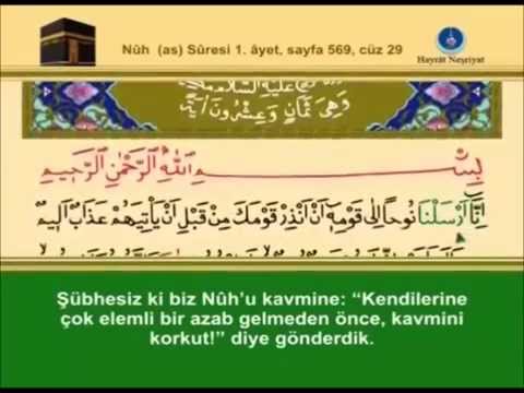 71-Nûh (as) Sûresi –Takipli ve Mealli - İshak Danış