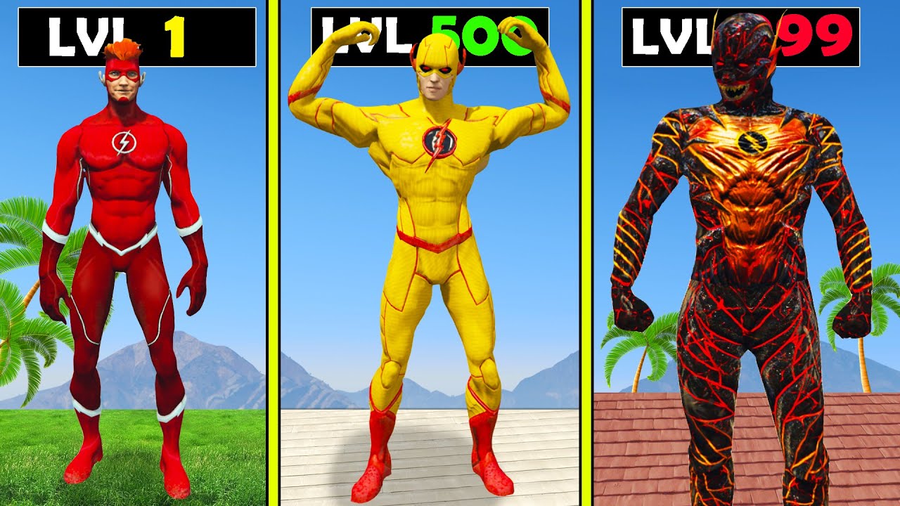 Upgrading LEVEL 1 FLASH into GOD FLASH in GTA 5! - YouTube