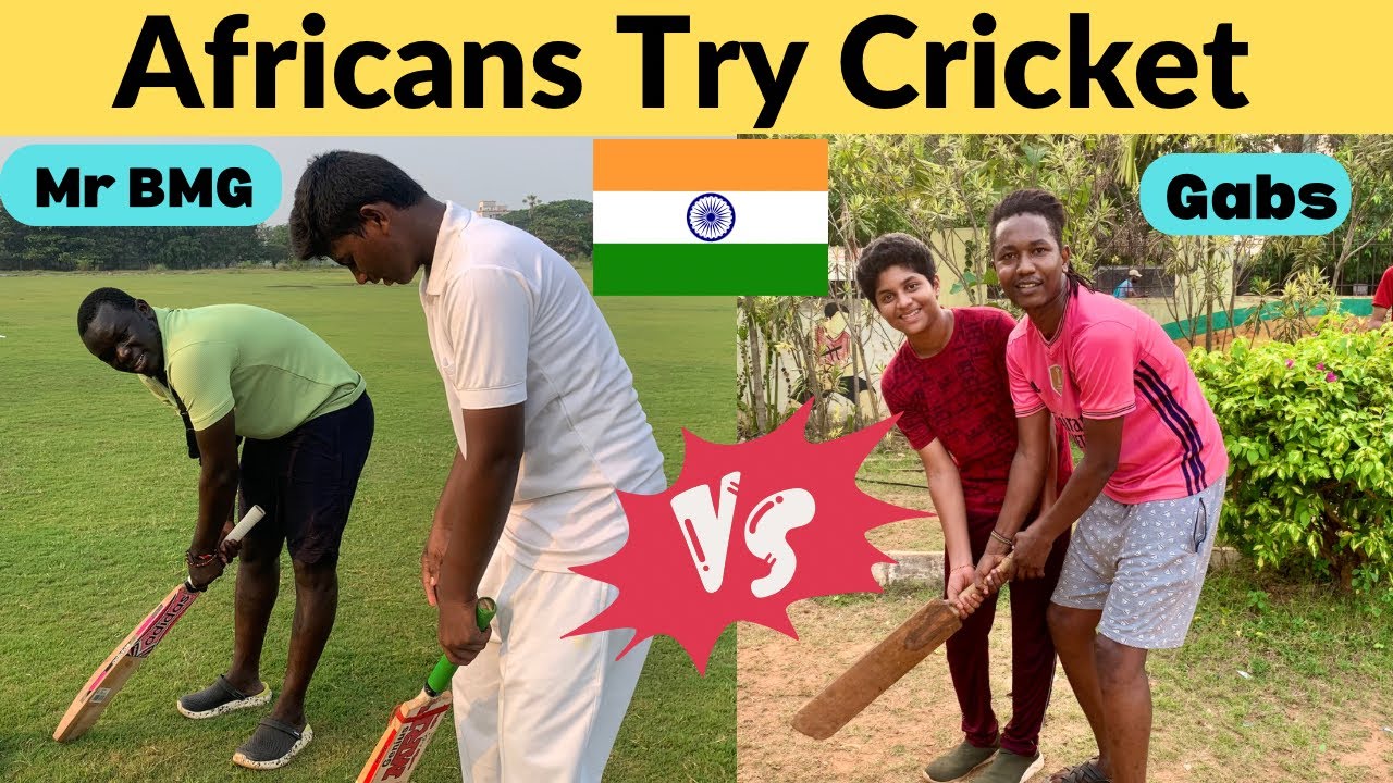 Africans Playing cricket for the FIRST TIME with Indians local boys ...