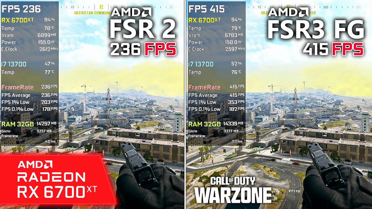 RX 6700 XT | COD Warzone 3 - AMD FSR 3 Frame Generation - YouTube