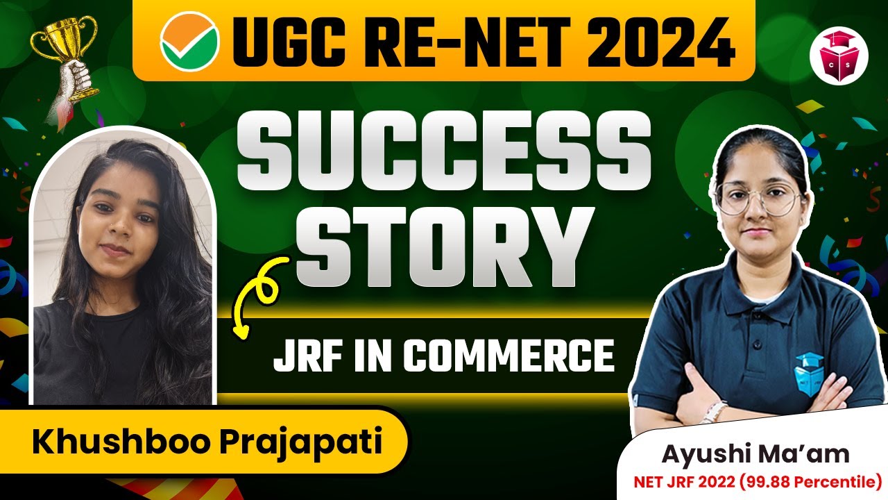 UGC NET Commerce Success Story | Khushboo Prajapati Strategy to Crack JRF in Commerce | Ayushi ...