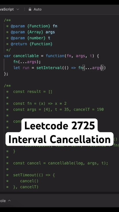 Javascript Fn Repeated Calls With Cancellation Leetcode 2725 Javascript Leetcode