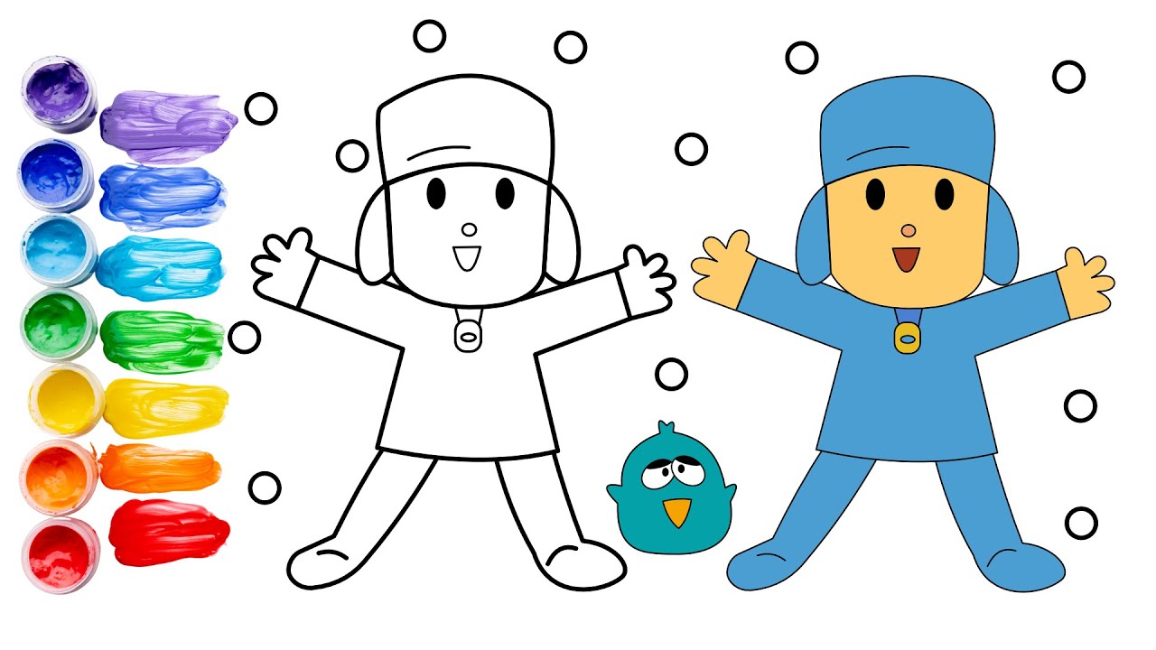 Captivate Kids with Pocoyo: Drawing and Coloring Tutorial - YouTube