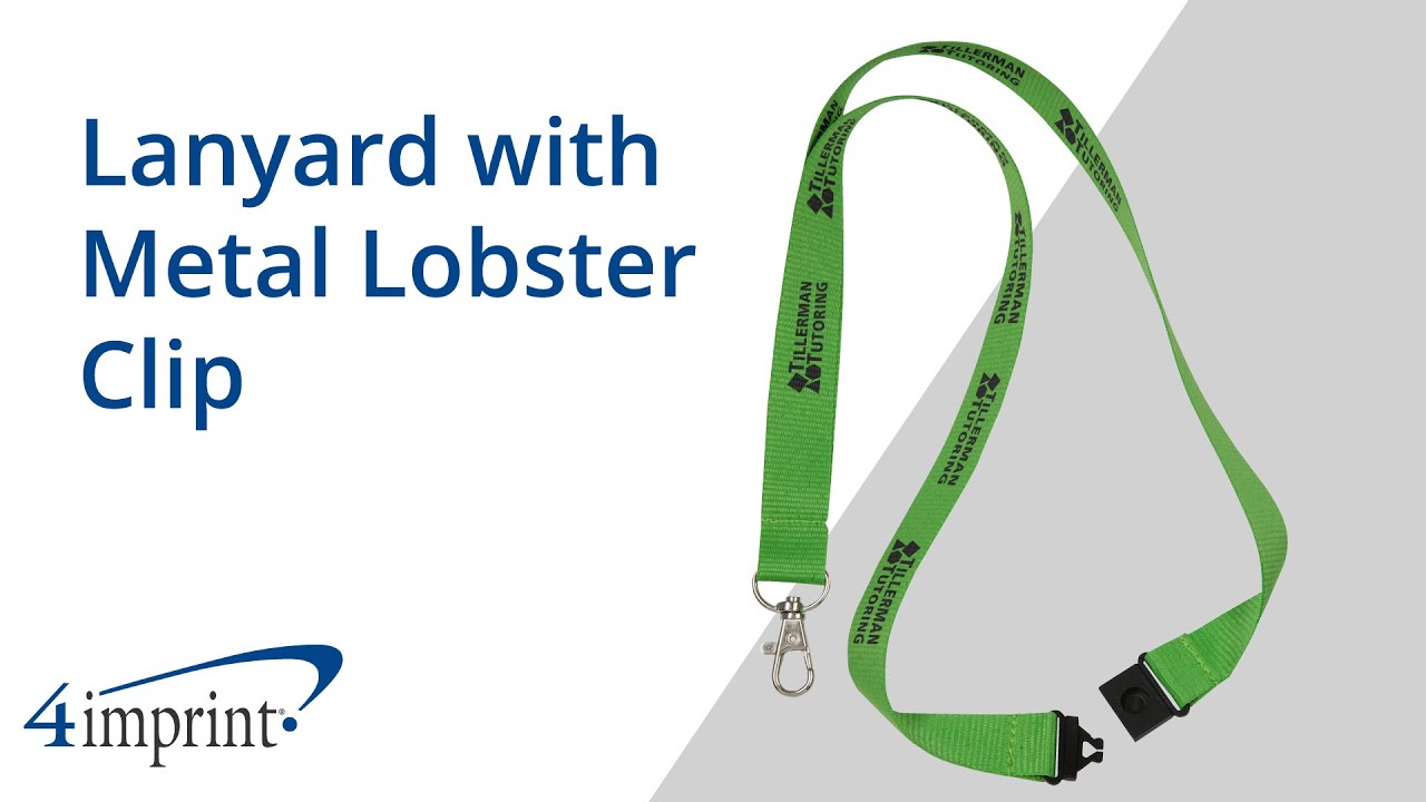 Lanyard with Metal Lobster Clip - Custom Lanyard by 4imprint - YouTube
