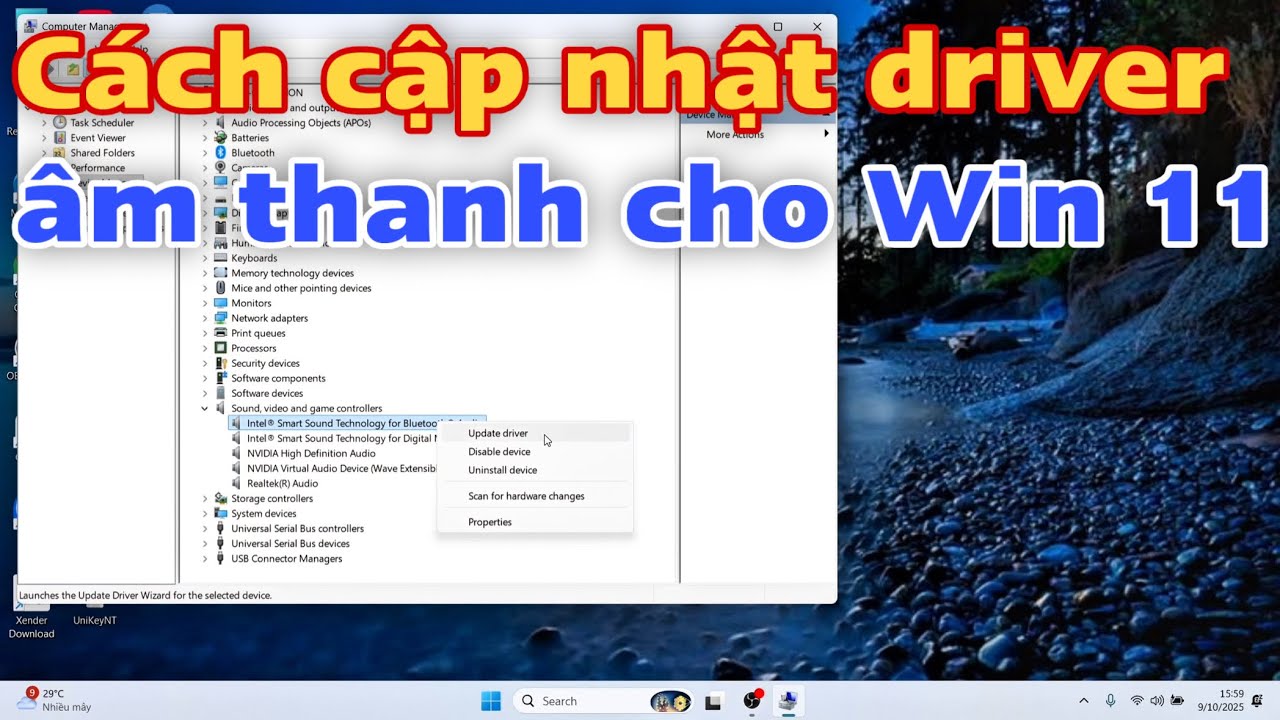 Cách cập nhật driver âm thanh cho Win 11 - YouTube