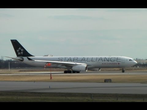 (HD) Air Canada A330-300 [C-GHLM] "Star Alliance" Takeoff on Rwy 33L @ Toronto Pearson - YYZ ...