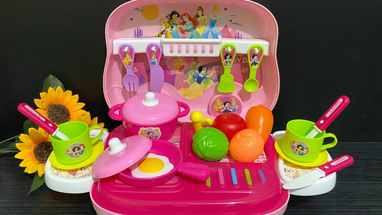 9 MINUTES SATISFYING WITH UNBOXING DISNEY PRINCESS KITCHEN PLAY SET TOY ...