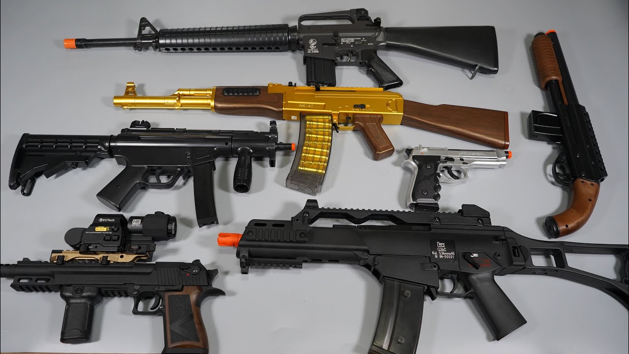 Shell ejecting Gold AK47 Nerf Gun Toy Gun - Desert Eagle Airsoft G36 ...