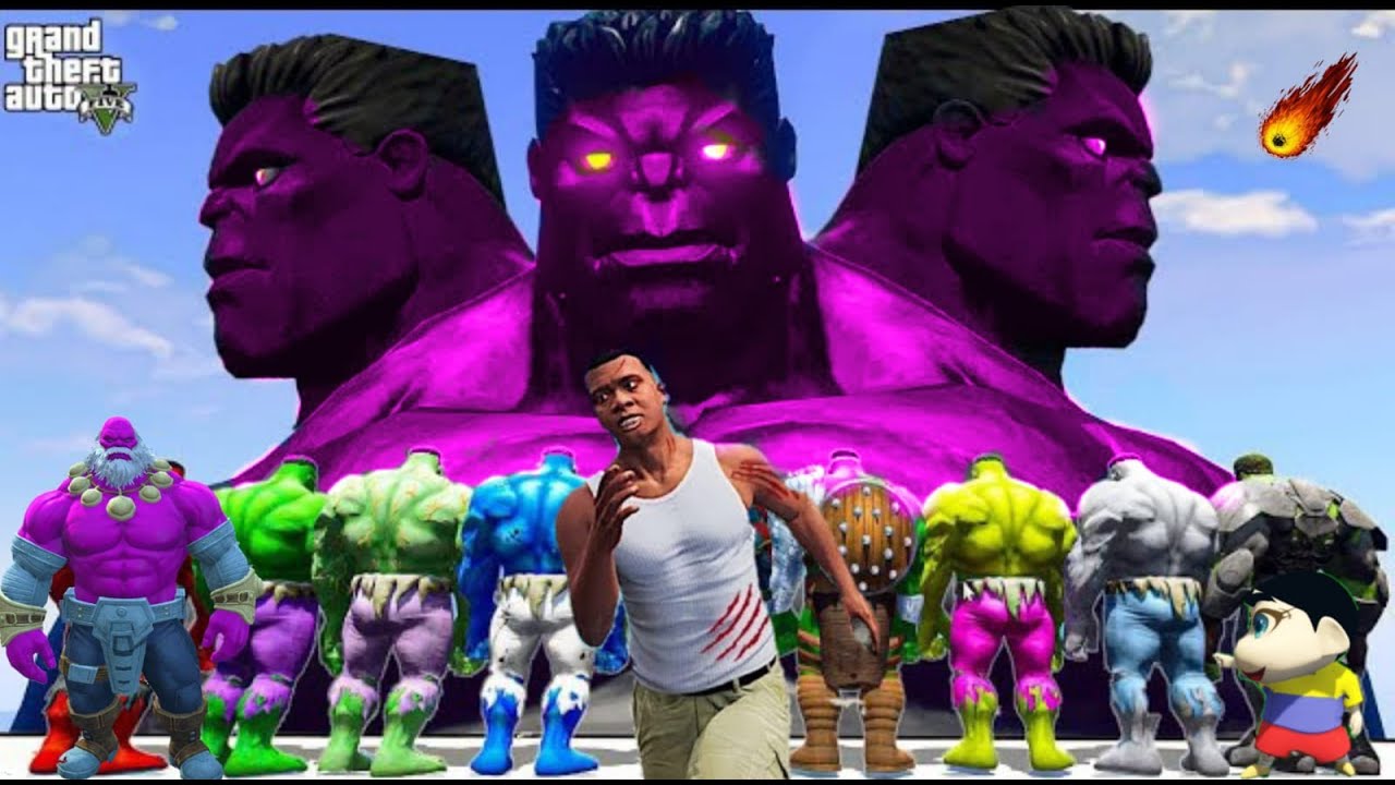 GTA 5 SHINCHAN FRANKLIN BECOME LAVA GOD TO KILL BLACK HULK IN GTA 5 ...