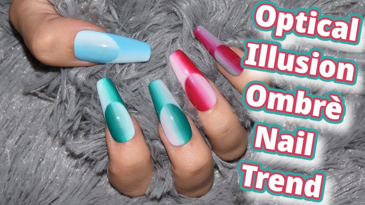 Optical Illusion Ombre Nail Trend || Ombre Nails With Gel Polish ...