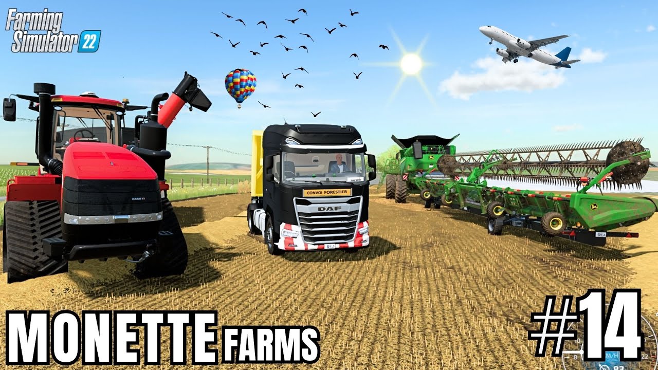 JOHN DEERE X9 1100🌾 harvest DAF trucke MONETTE FARMS #14\ FS 22 ...