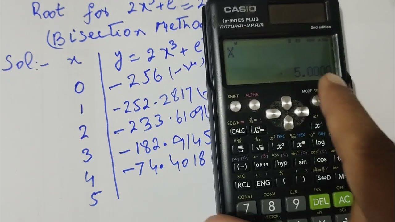 Bisection Method by Calculator Part 1 | Numerical Analysis | fx 991 es Plus - YouTube