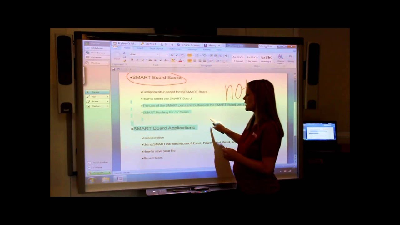 SMART Meeting Pro using Microsoft Word Document - YouTube