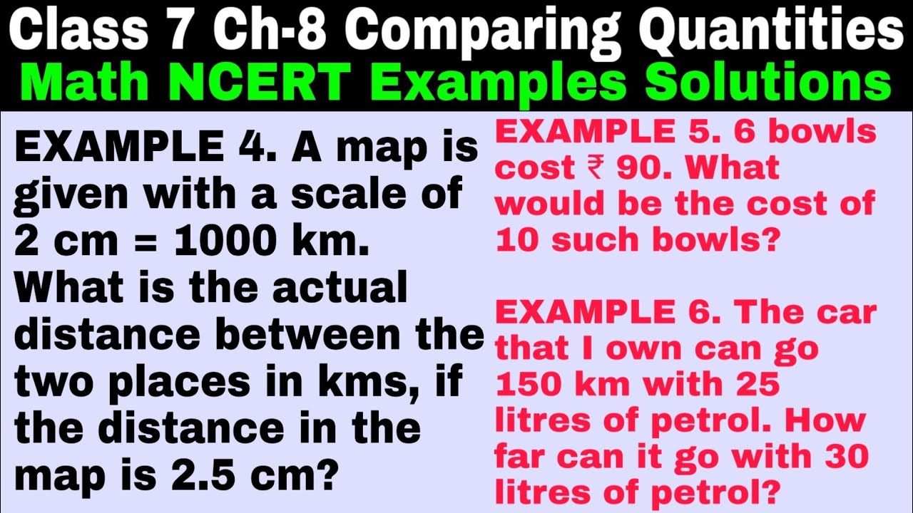 Class 7 Ch-8 Example 4 to Example 6 | Comparing Quantities | Chapter 8 ...