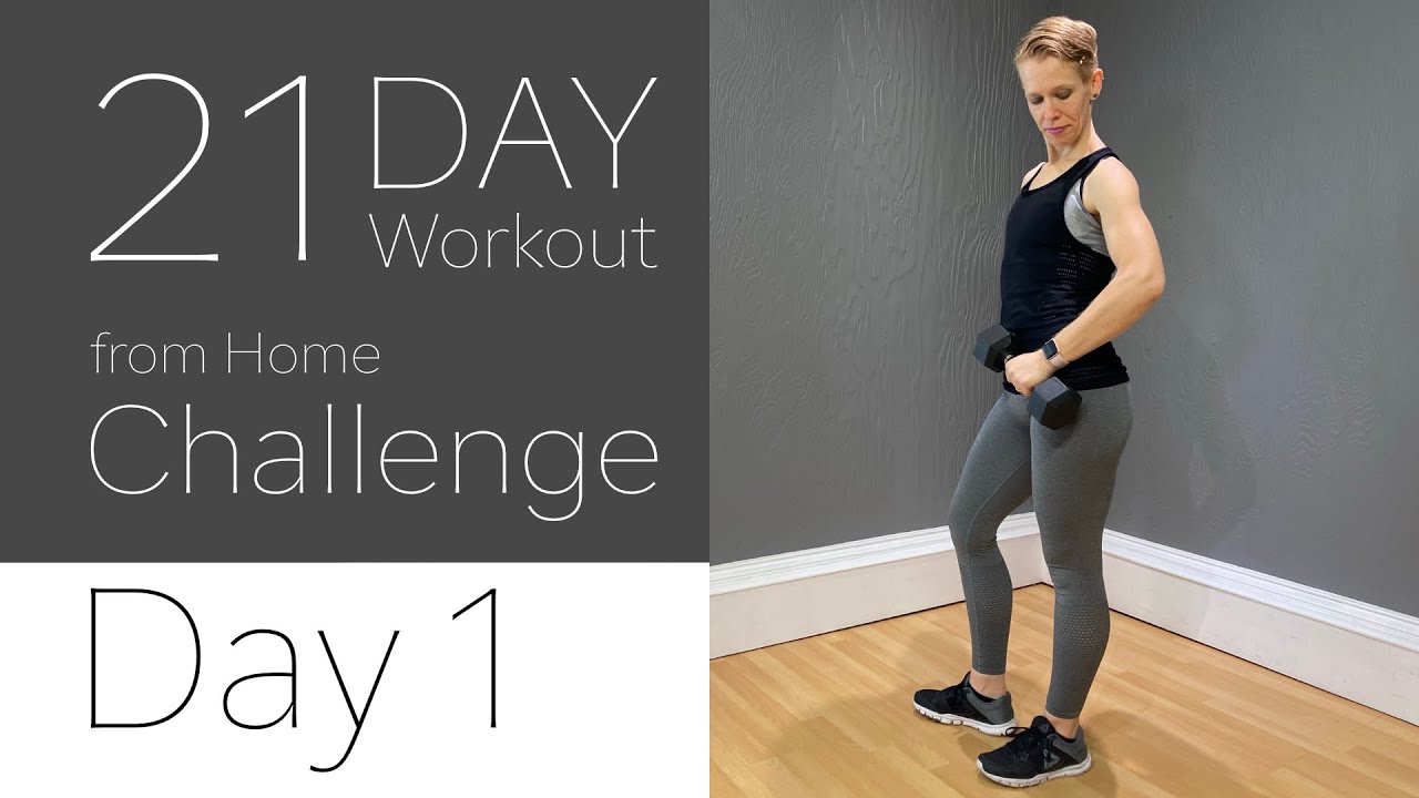 21 Day Workout from Home Challenge, Day #1 - YouTube