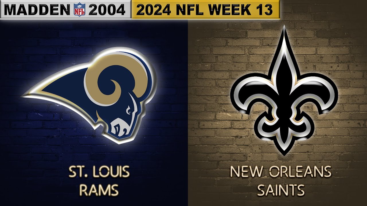 Madden NFL 2004 Mod - 2001 St. Louis Rams vs. 2000 New Orleans Saints ...