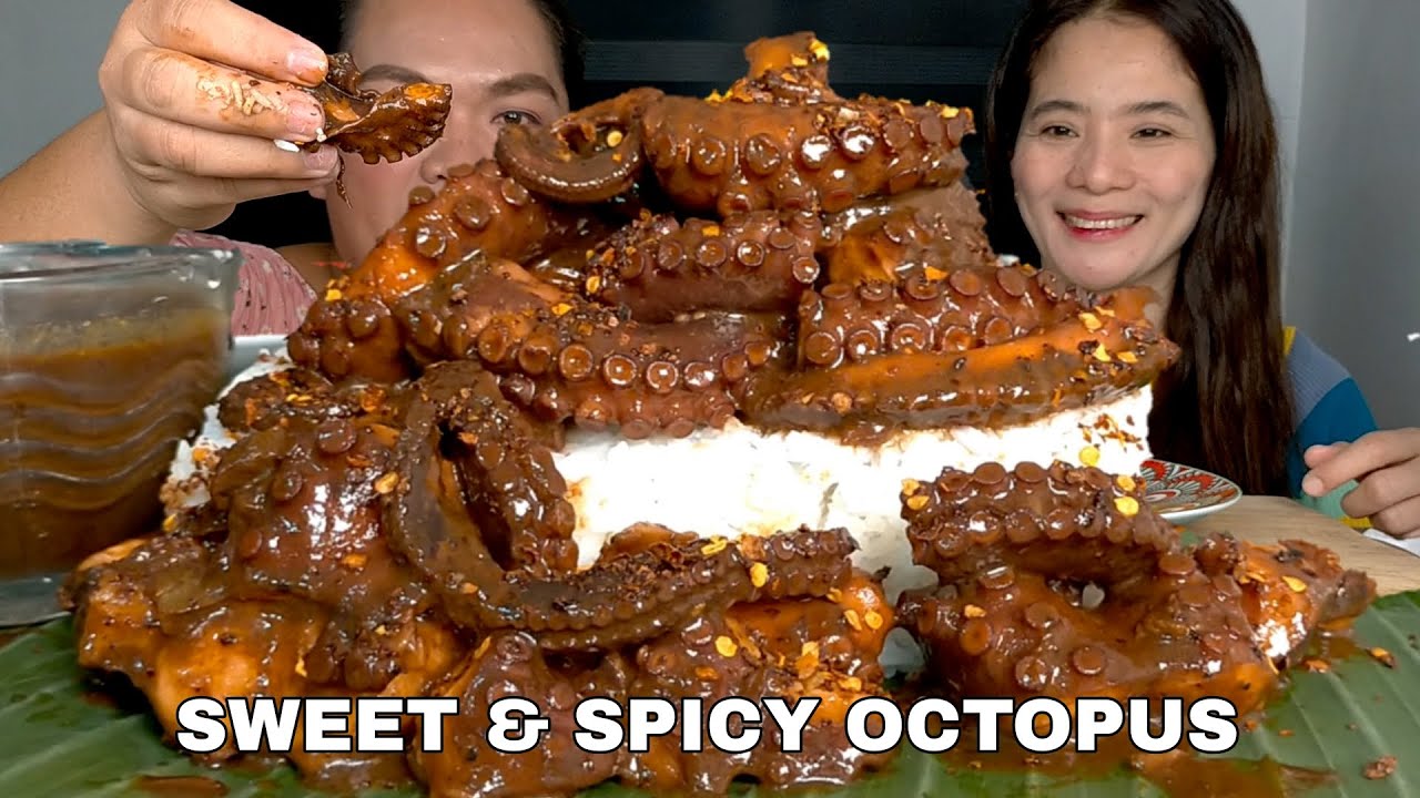 SWEET AND SPICY OCTOPUS | MUKBANG PHILIPPINES - YouTube