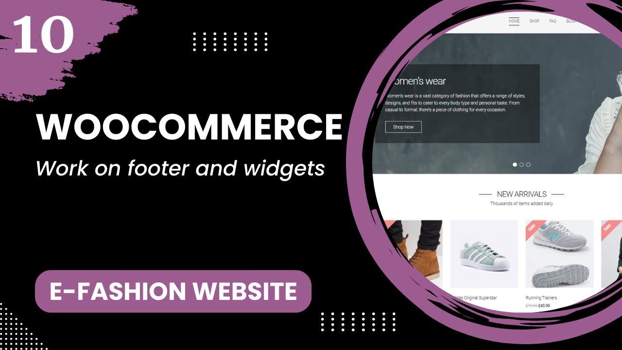 WooCommerce #10 - Work on footer and widgets - YouTube