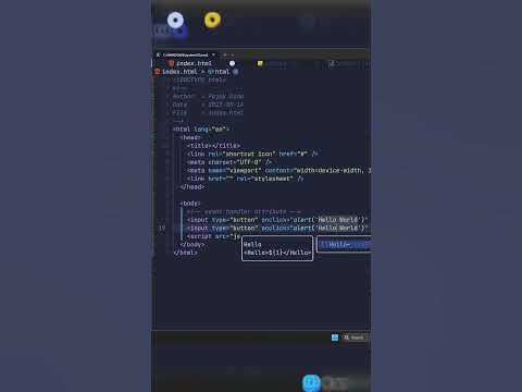 HTML event handler attributes - YouTube